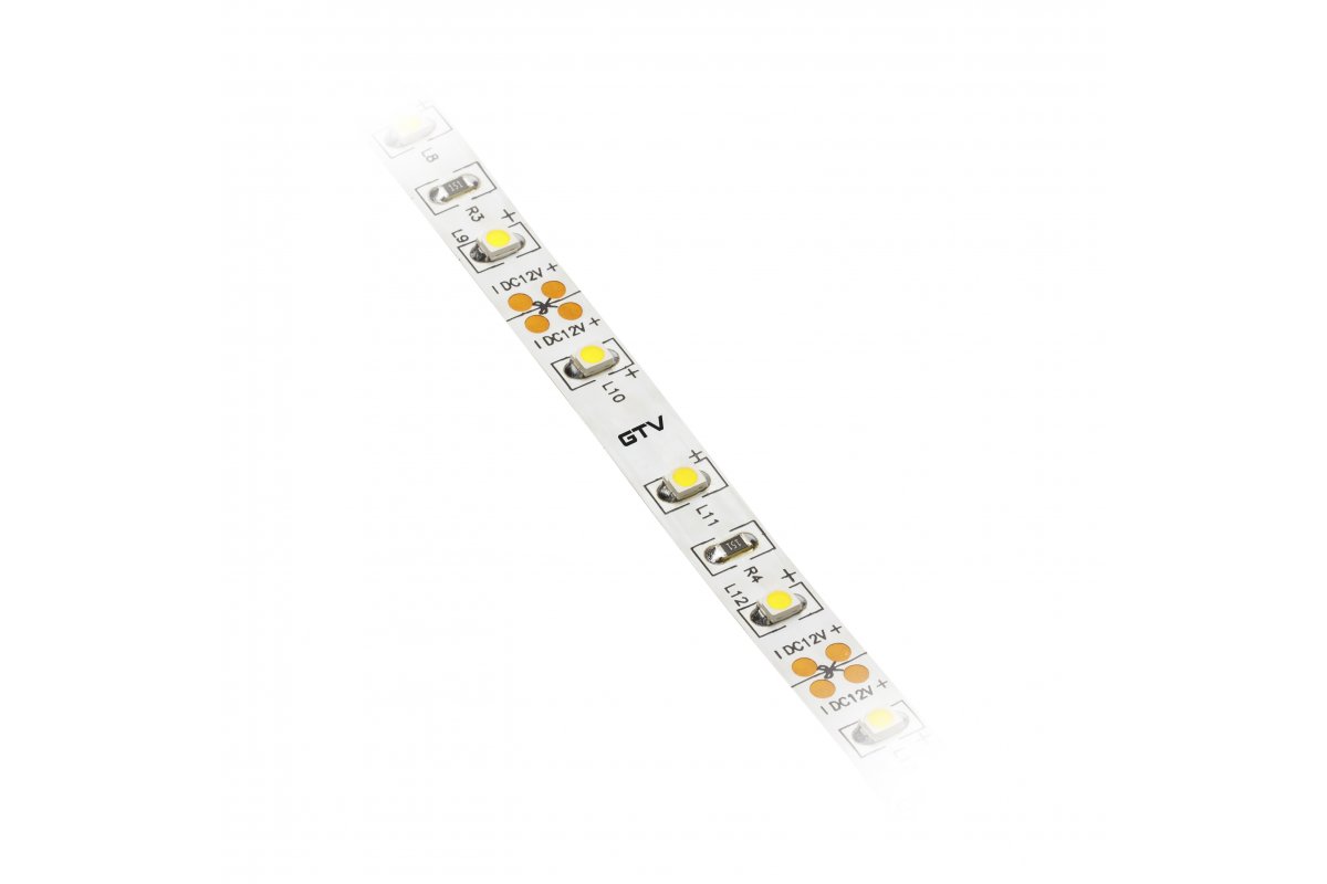 Taśma Flash 2835, 300 LED zimny biały, 38W, bez żelu 8mm, Rolka 5m, 12V - GTV